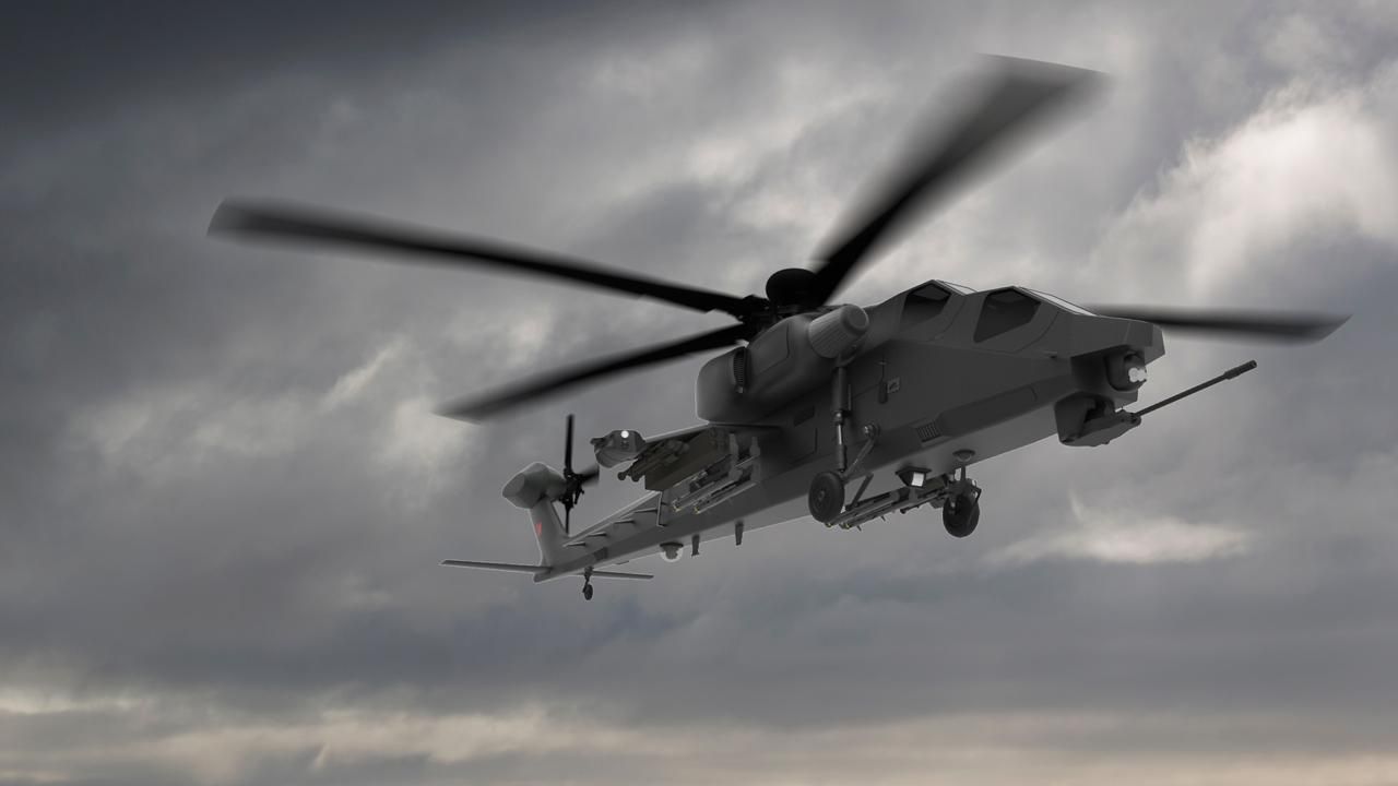 İlk uçuşuna hazırlanan ATAK-2 helikopteri ilk kez motor çalıştırdı ...