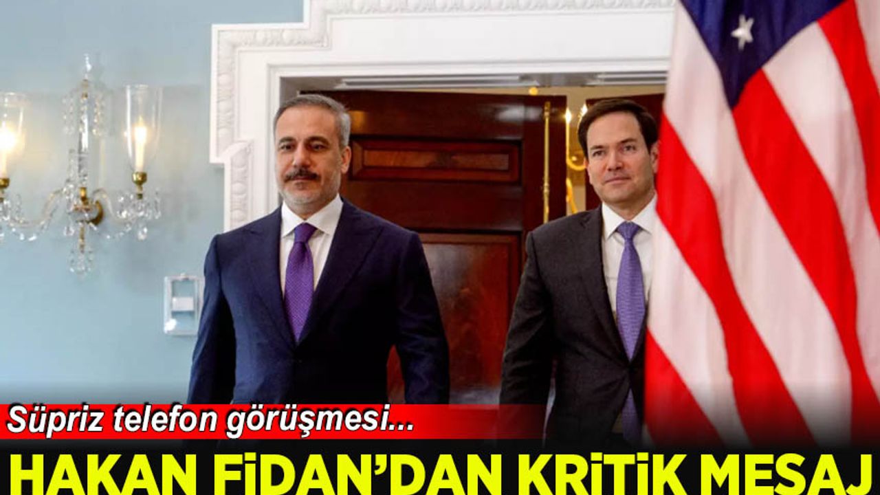 Türkiye Cumhuriyeti Dışişleri Bakanı Hakan Fidan, ABD'li mevkidaşı Marco Rubio ile telefon ...
